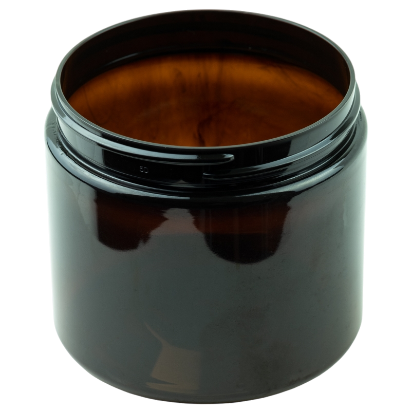 16oz PET Plastic SS Jar - Dark Amber - 89-400 (Tray Pack) | Packachange