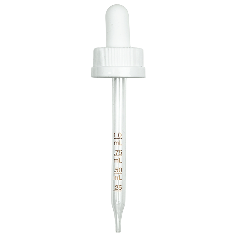 CRC (Child Resistant Closure) Dropper - White with Measurement Markings ...