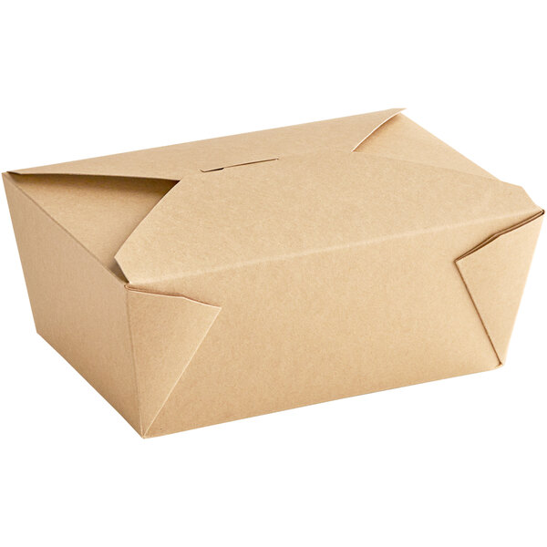 Compostable 112 oz Kraft Paper Take-Out Box – PLA Lined | Packachange