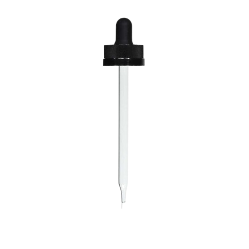 22-400 Black CRC Dropper with 108 mm Glass Pipette (Fits 4 oz Boston ...