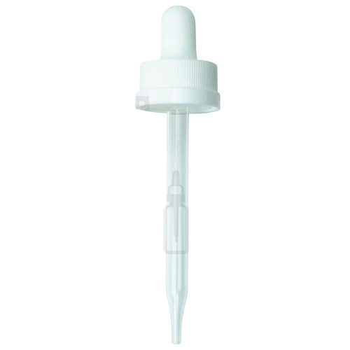 20-400 White CRC Dropper with 91 mm Glass Pipette (Fits 2 oz Boston ...