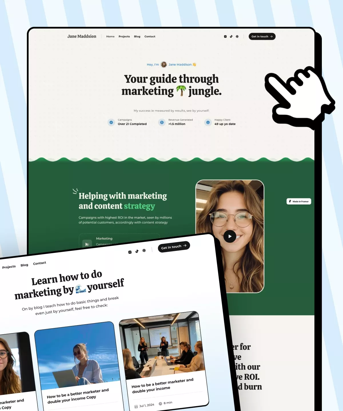 Jane — Minimalistic Personal Websites