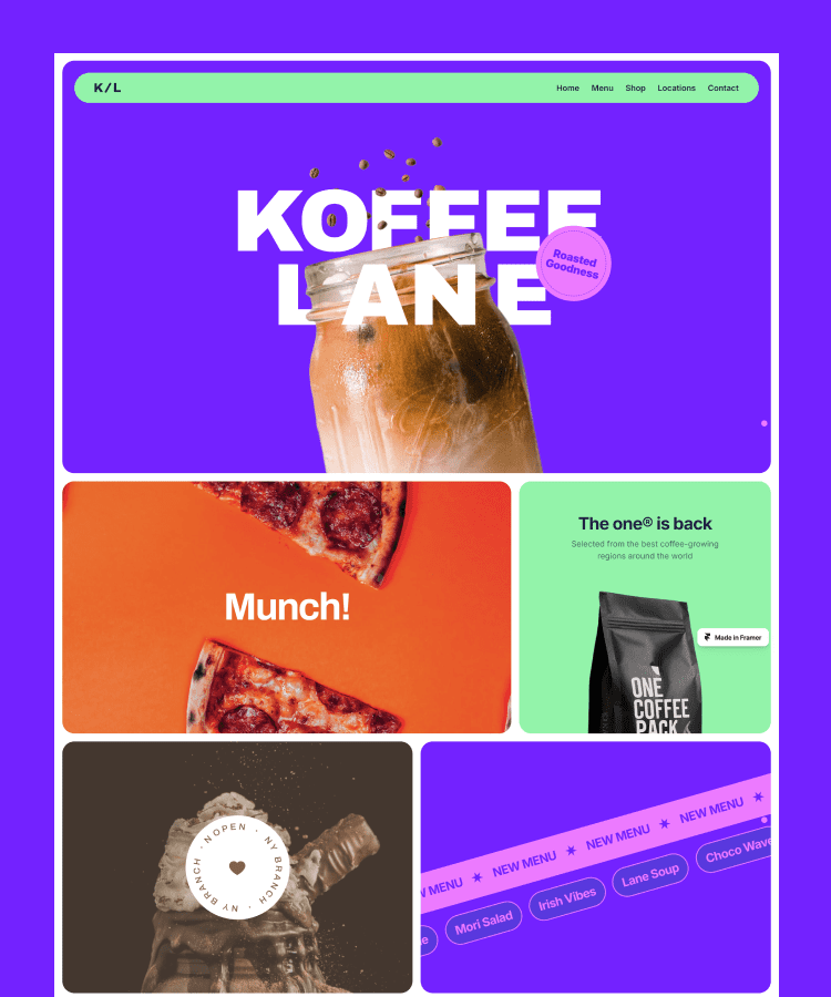 K-Lane — Coffee Shop & Restaurant Template