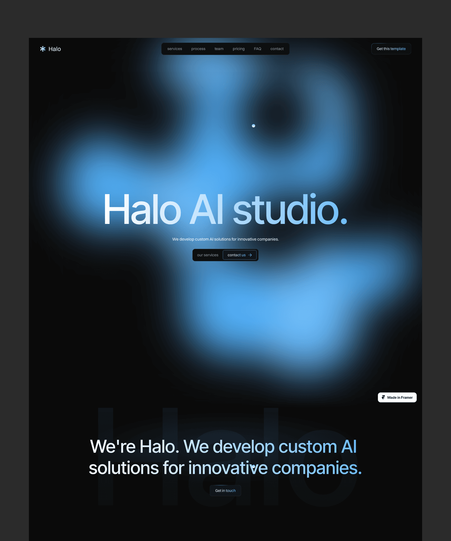 Halo — AI Studio Template