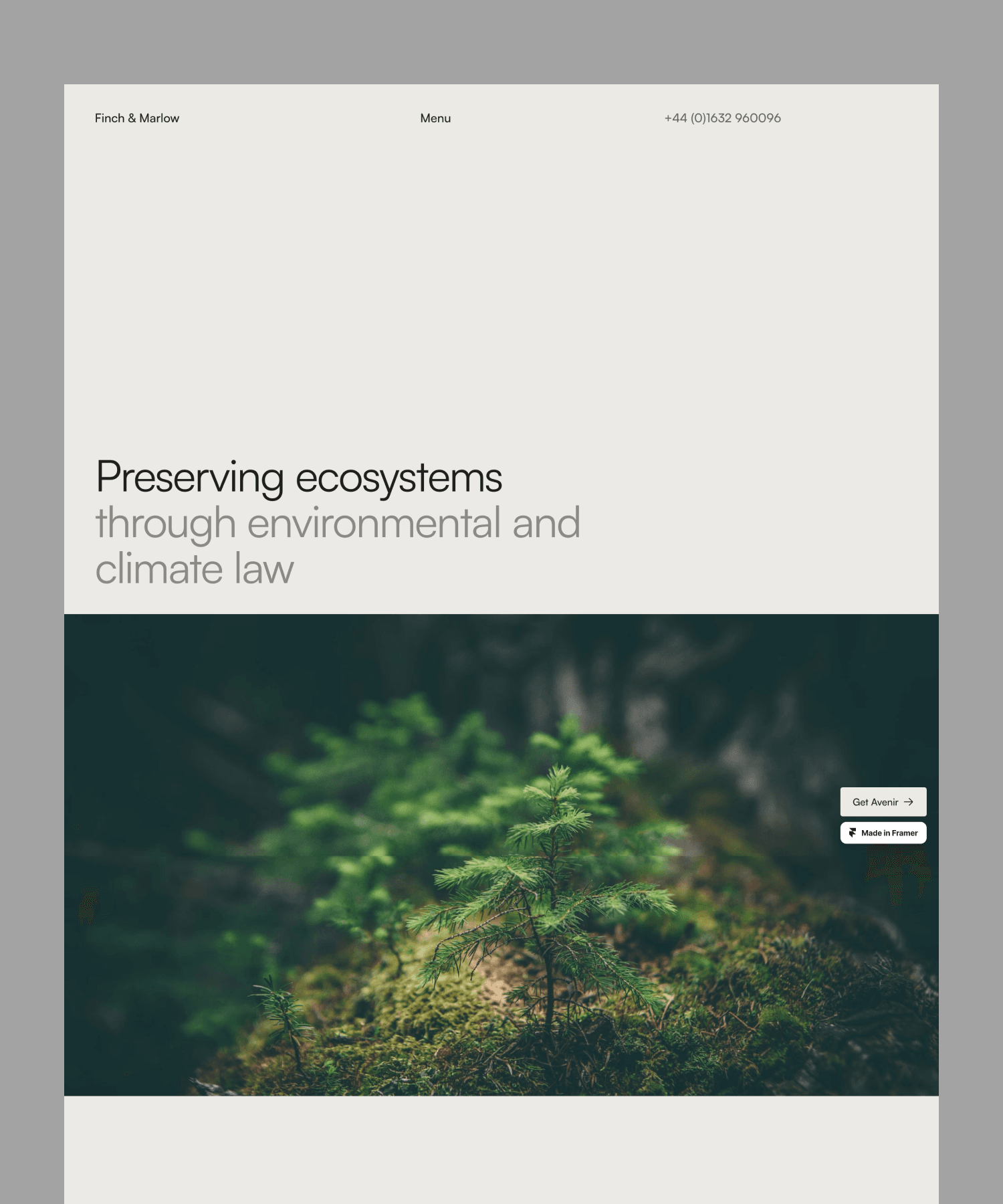 Avenir — Minimalist Industry Website