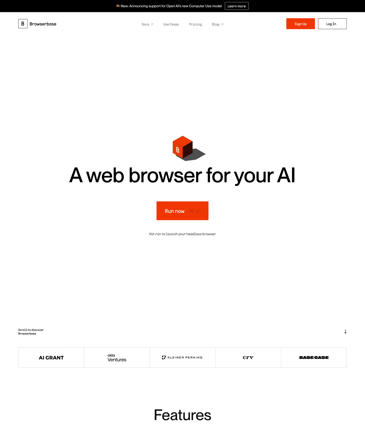 Browserbase - Web browser for AI agents & applications.