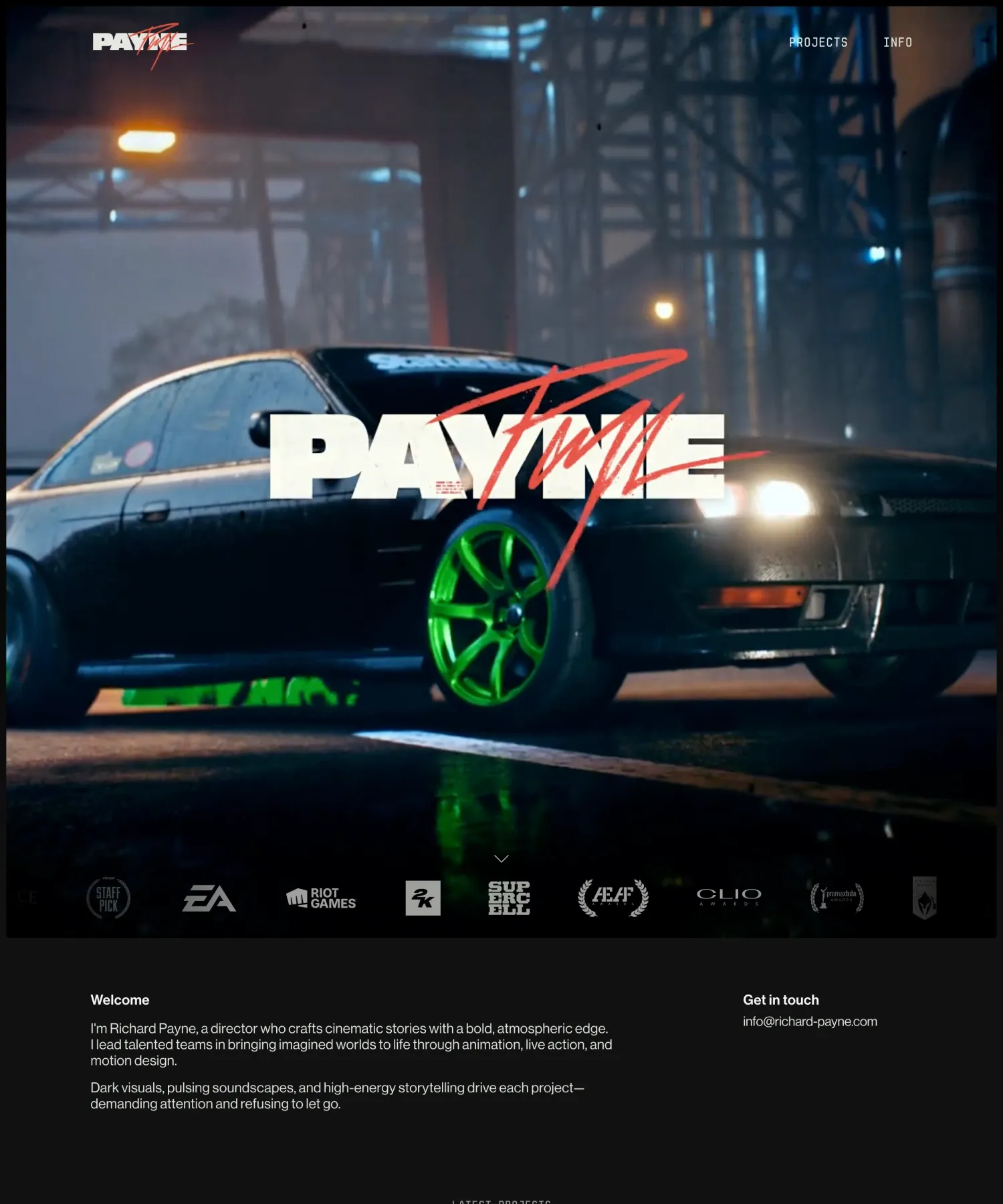 Richard Payne - Portfolio showcasing the work of Director Richard Payne