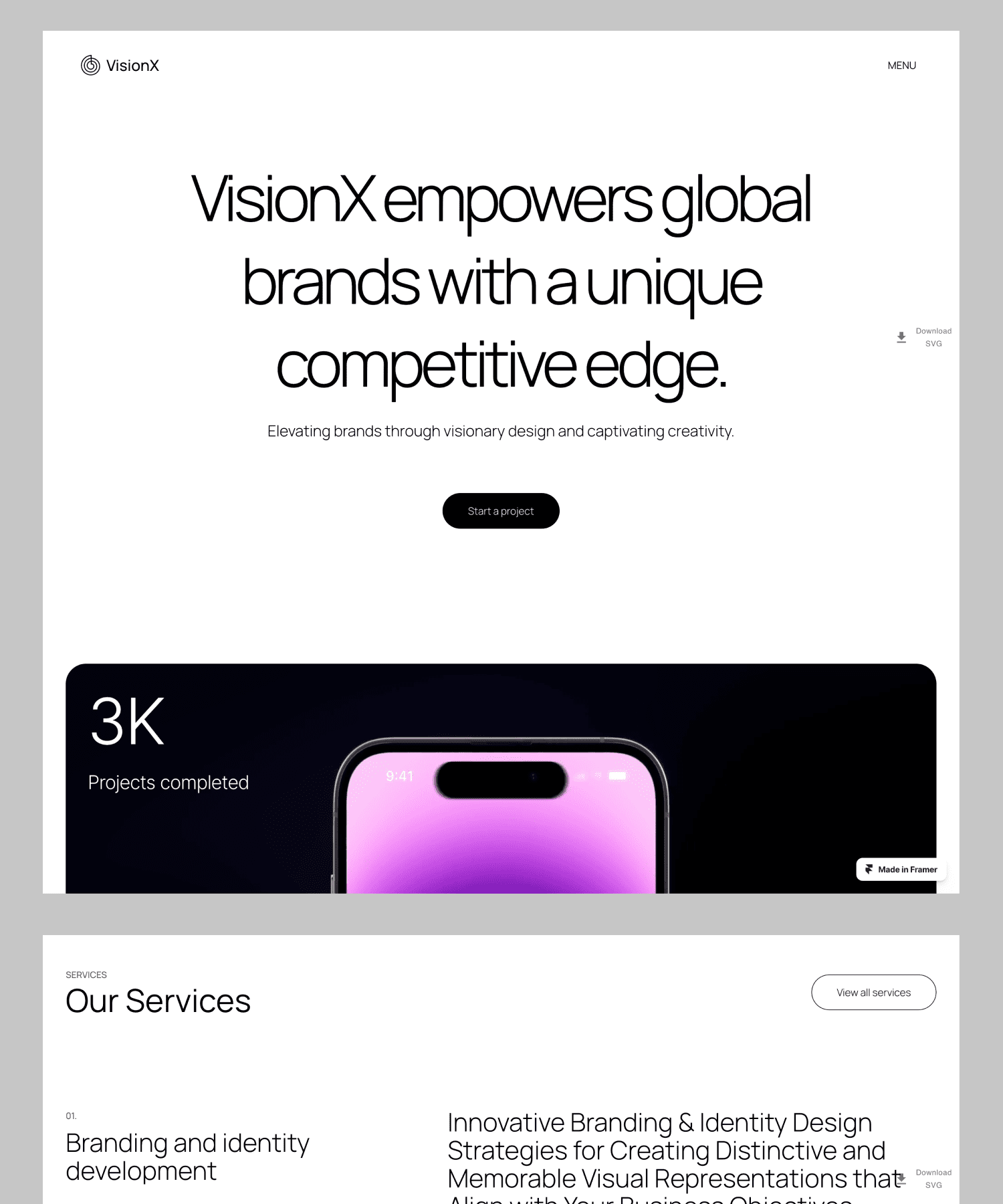 VisionX — Digital Agency Website