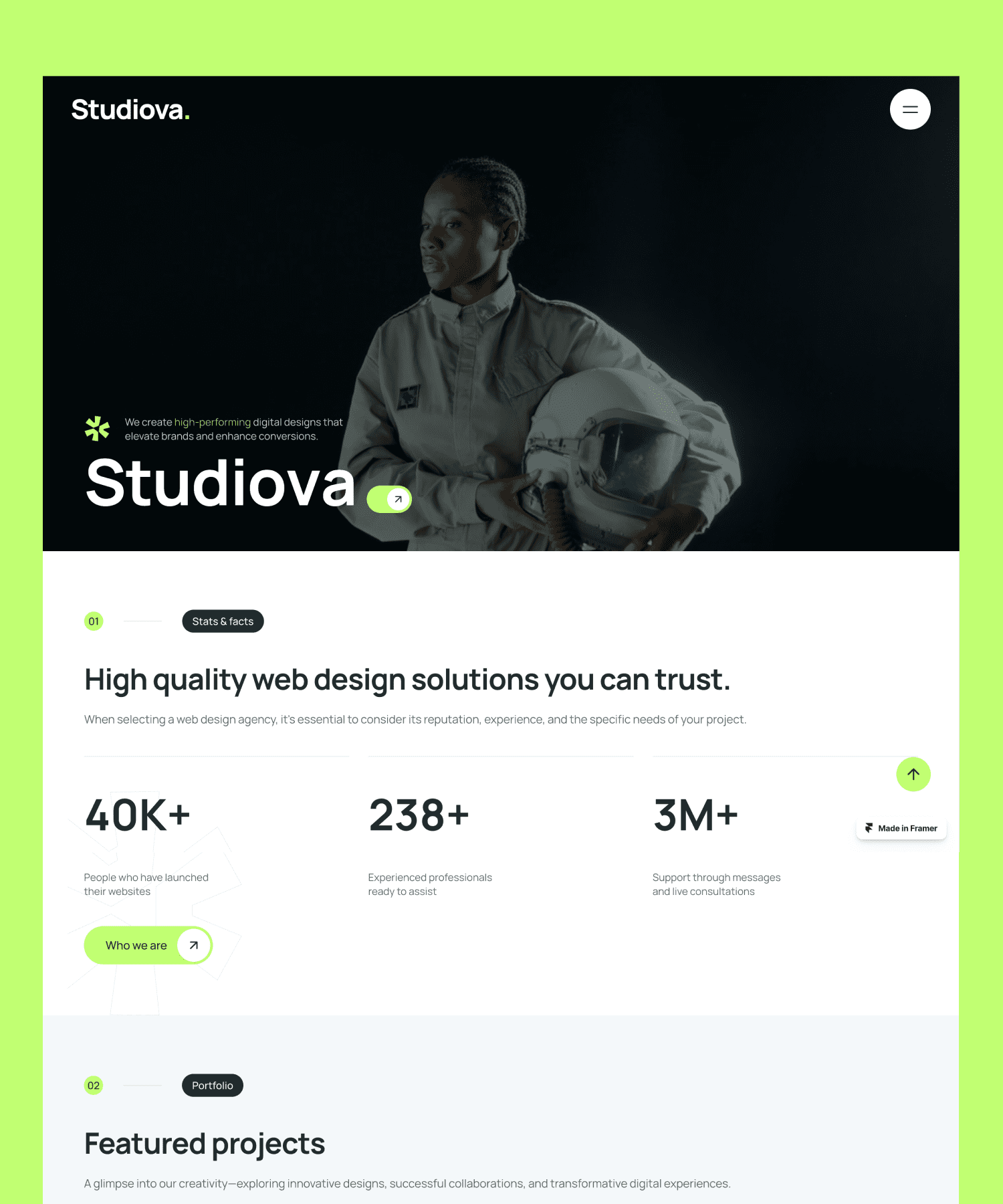 Studiova — Creative Agency Template