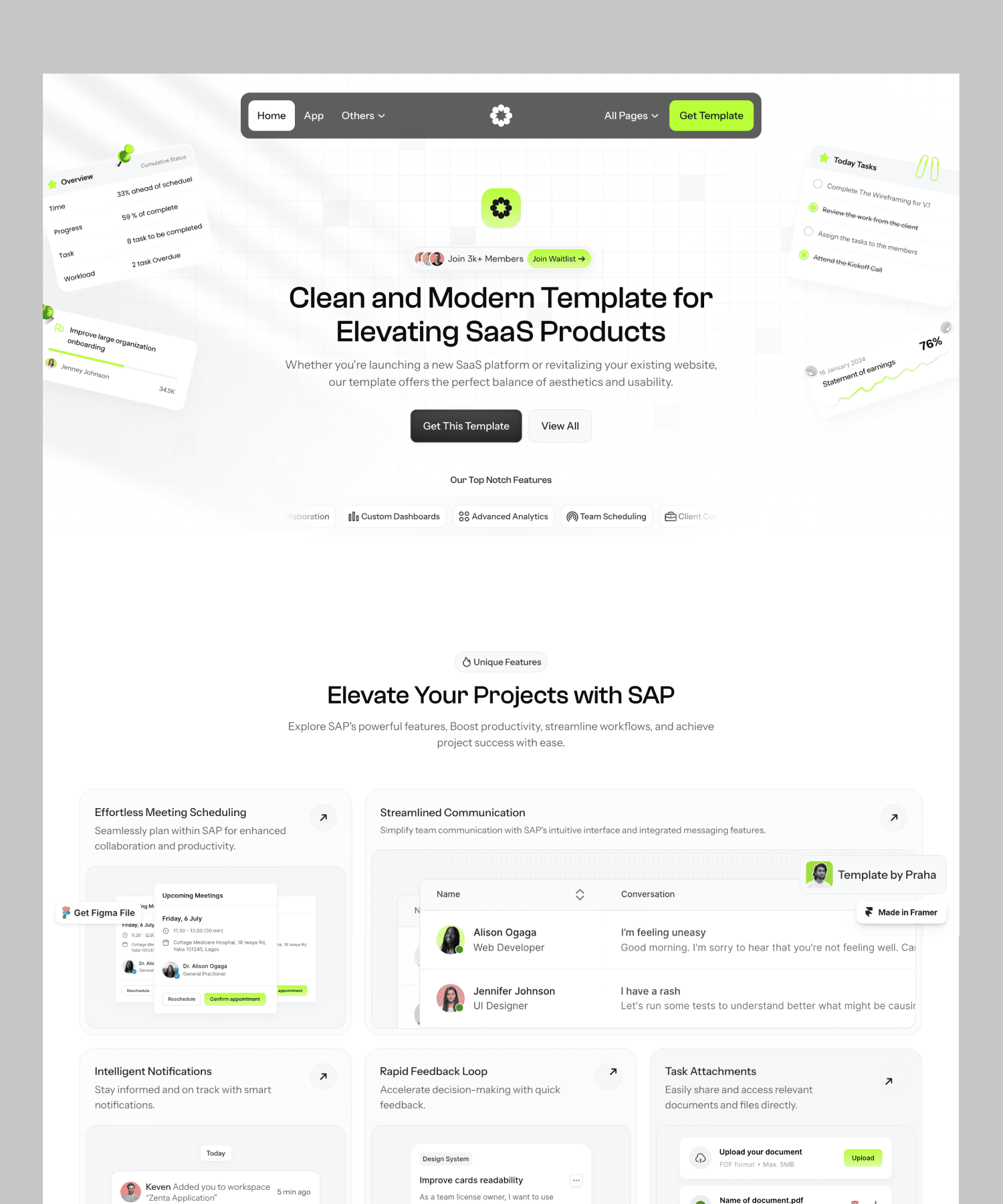 SAP — SaaS, App, Startup Landing Page