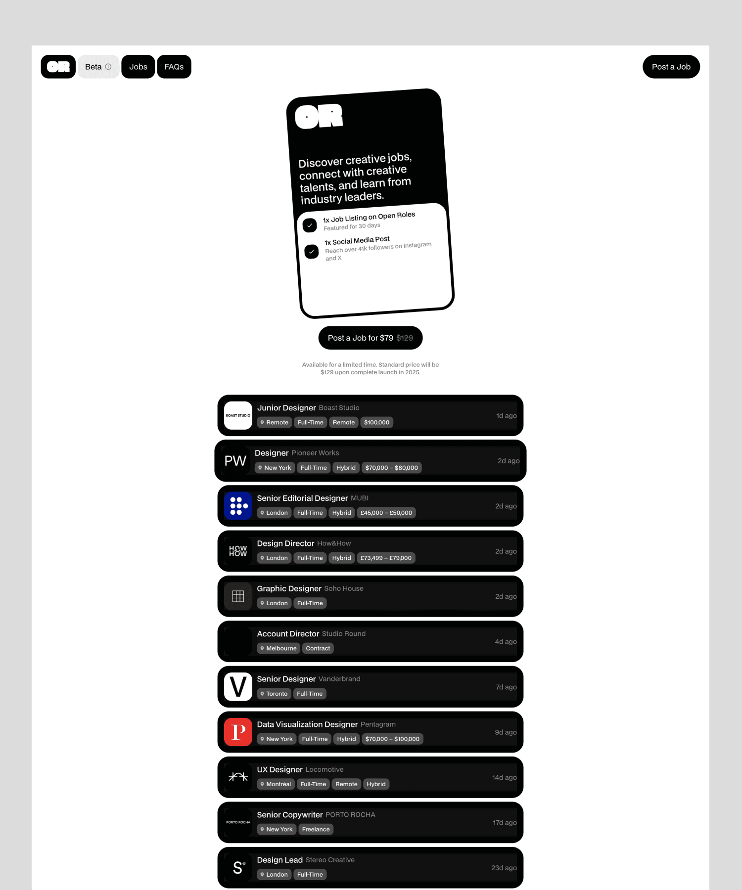 Open roles - Discover creative jobs, connect with creative talents, and ...