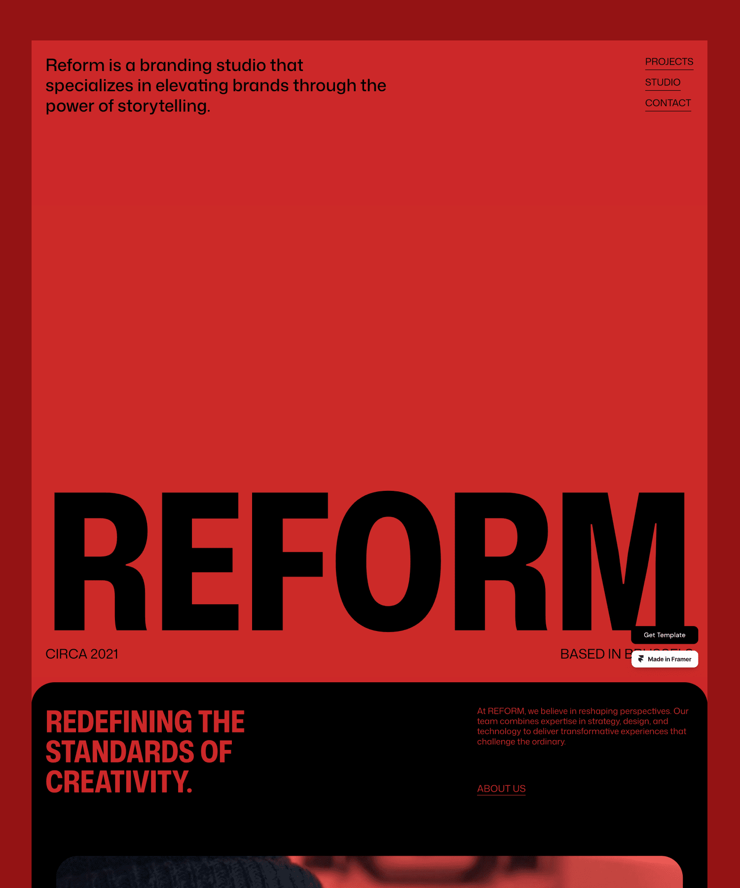 REFORM — Brutalist Agency Template
