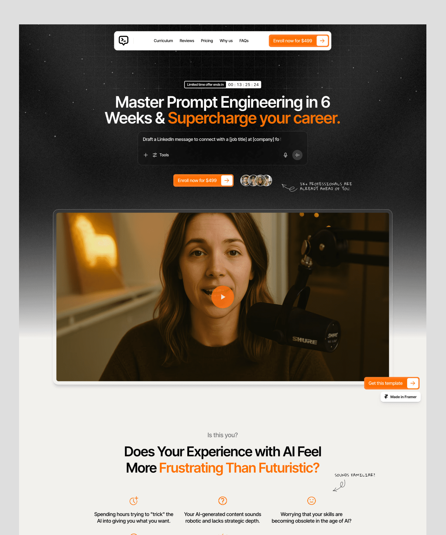 Mindly AI — AI Course Landing Page Template