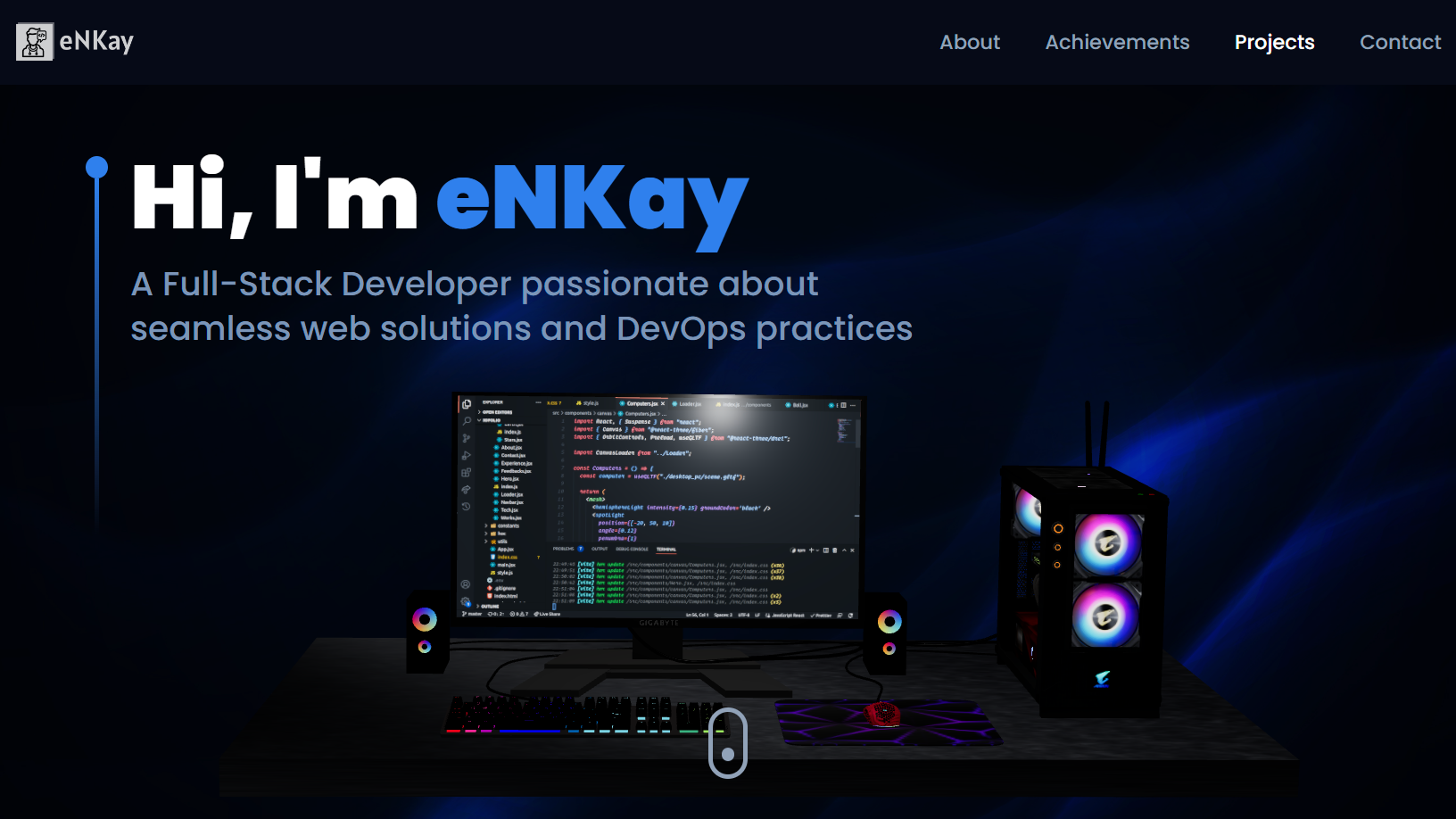 GitHub - eNKay2408/Portfolio: Welcome to my 3D Portfolio, built with ...