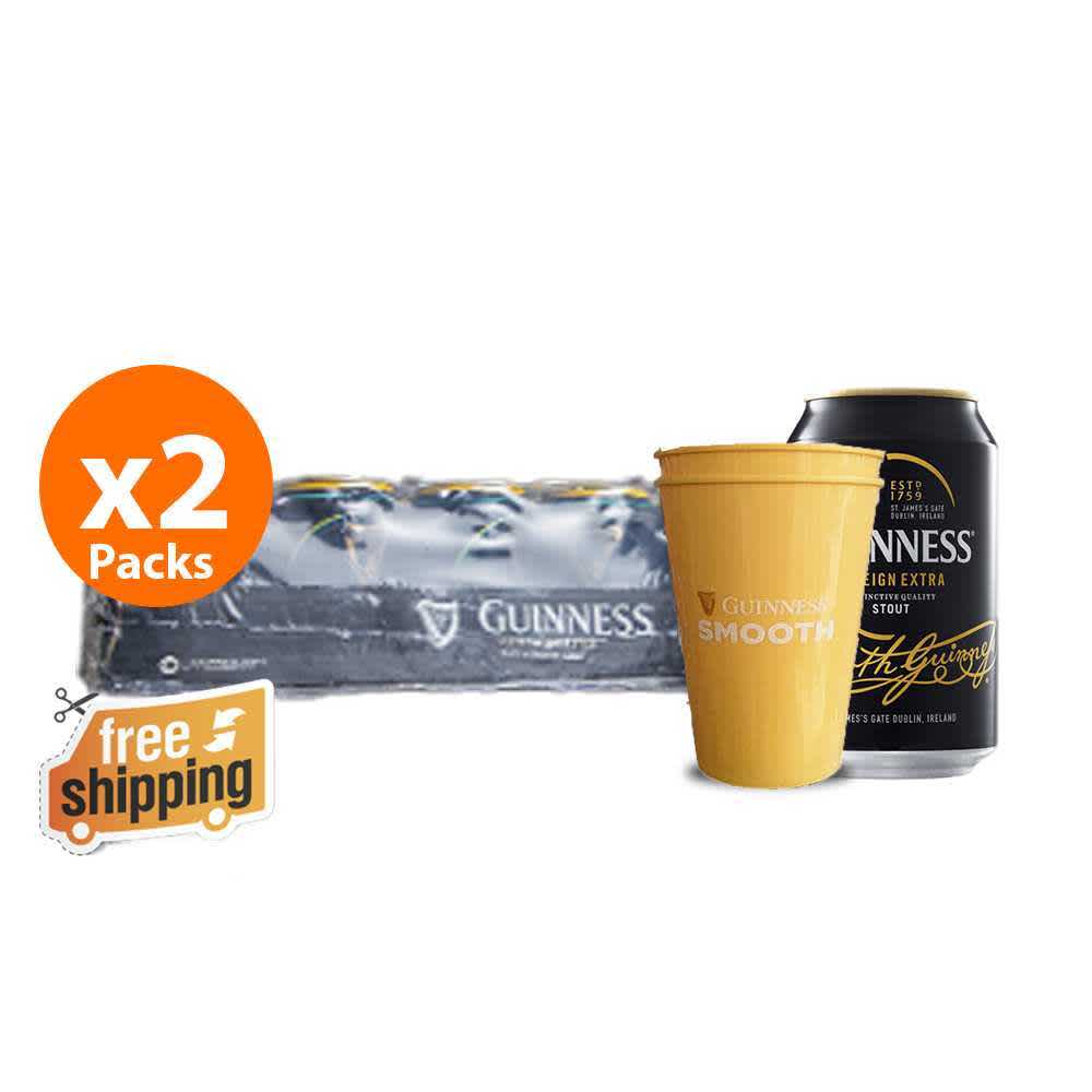 Buy 2 packs of Guinness Stout Can and Get 2 Free Cups | Drinks.ng