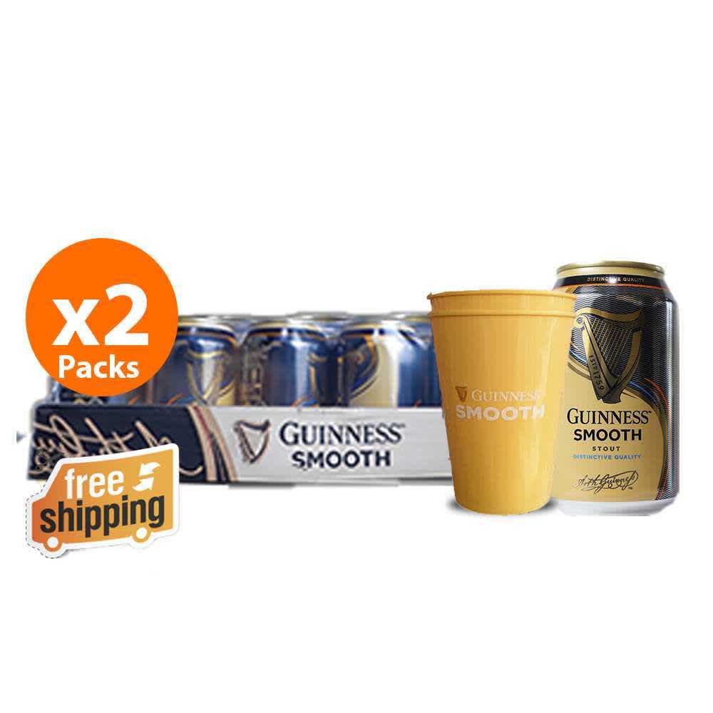 Buy 2 packs of Guinness Smooth and Get 2 Cups | Drinks.ng