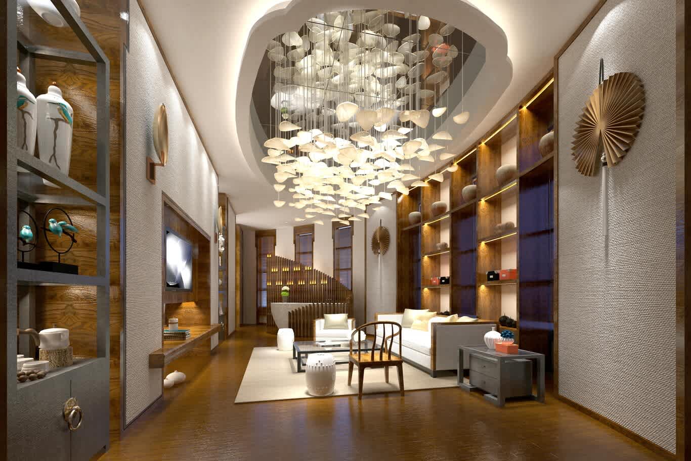 Installing Grand Chandeliers to Define Space in Emirates Palace Area Hotels