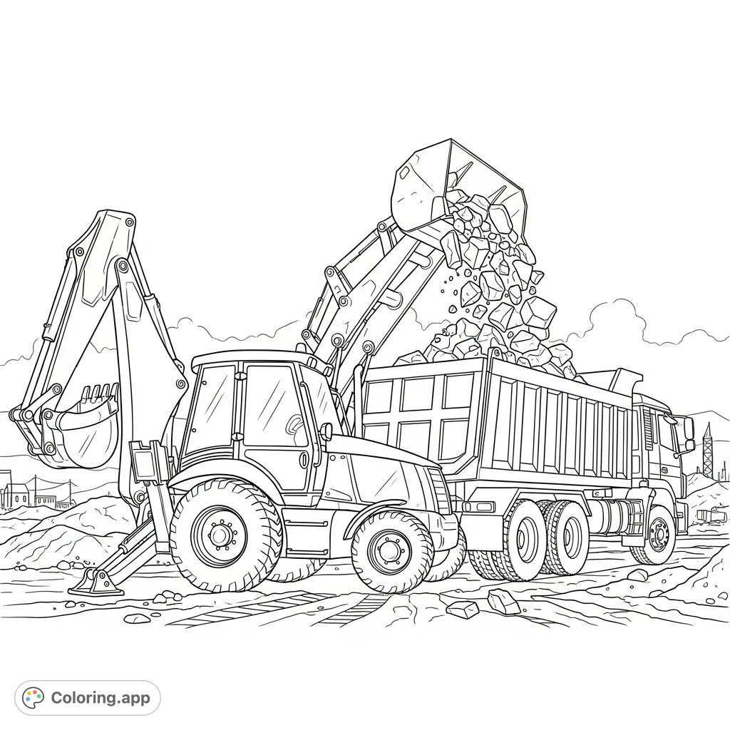 loading truck drawing