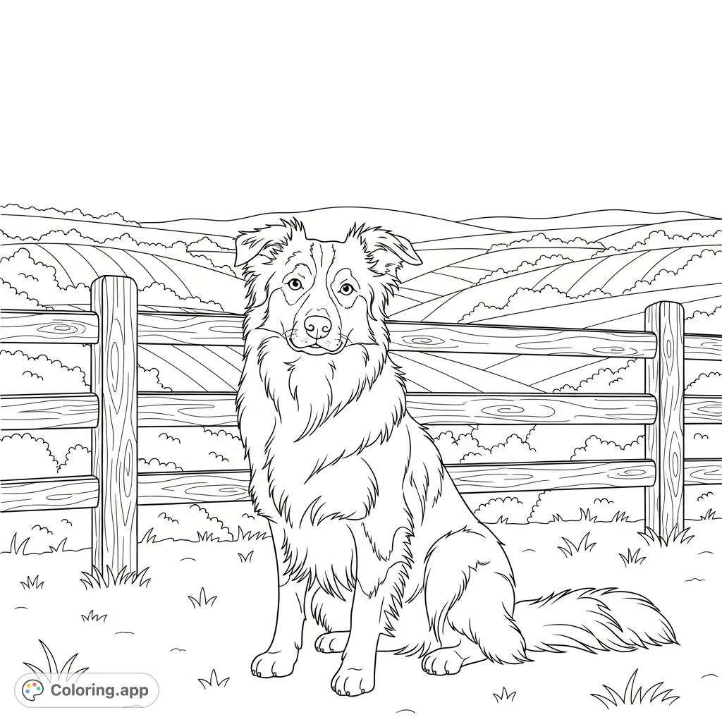 Border Collie by Rustic Hills - Coloring.app
