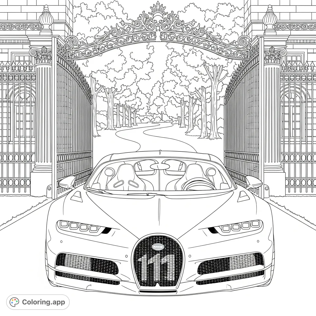 bugatti coloring book