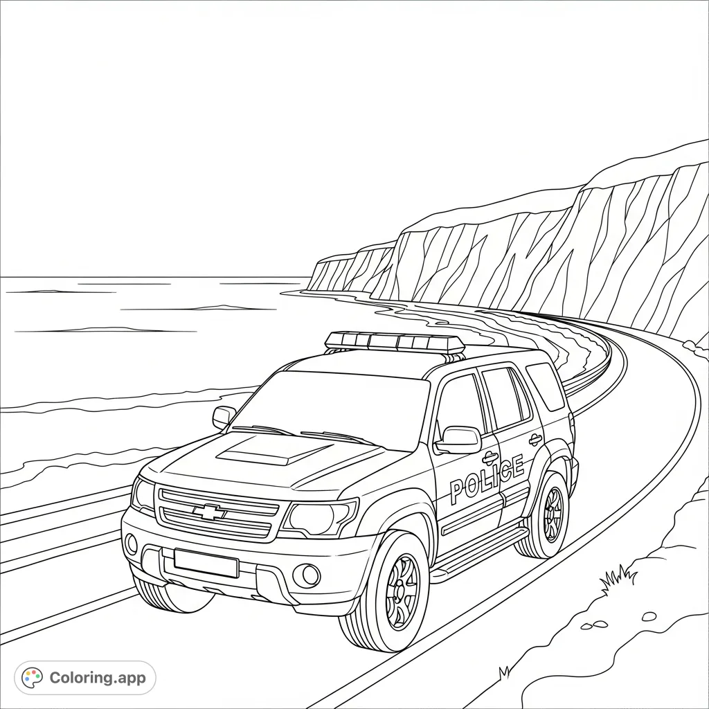 Coastal Police Patrol - Coloring.app