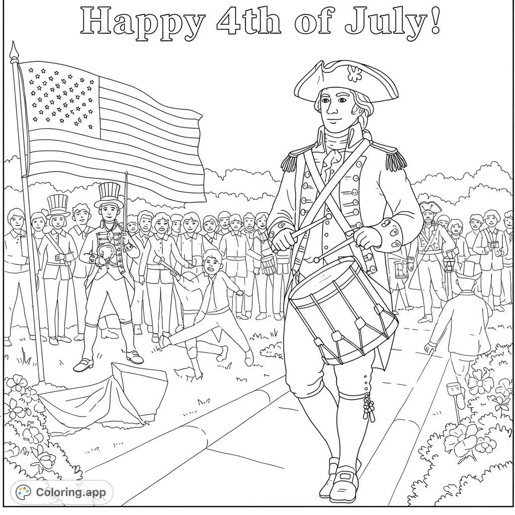 colonial coloring sheets