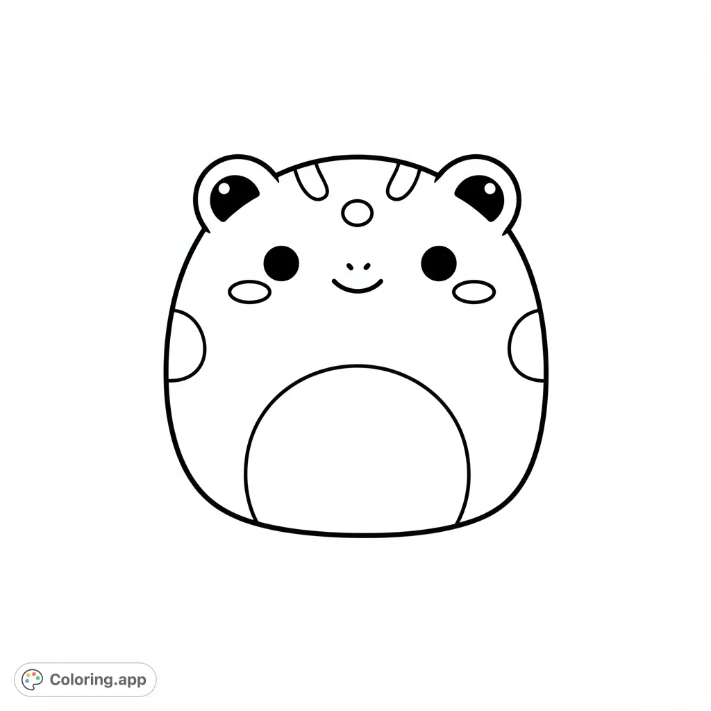 Cute Squishmallow Frog Coloring Page - Coloring.app
