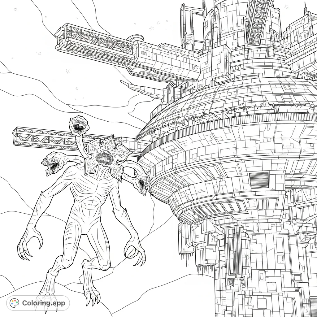 Demogorgon Space Station Sentinel - Coloring.app
