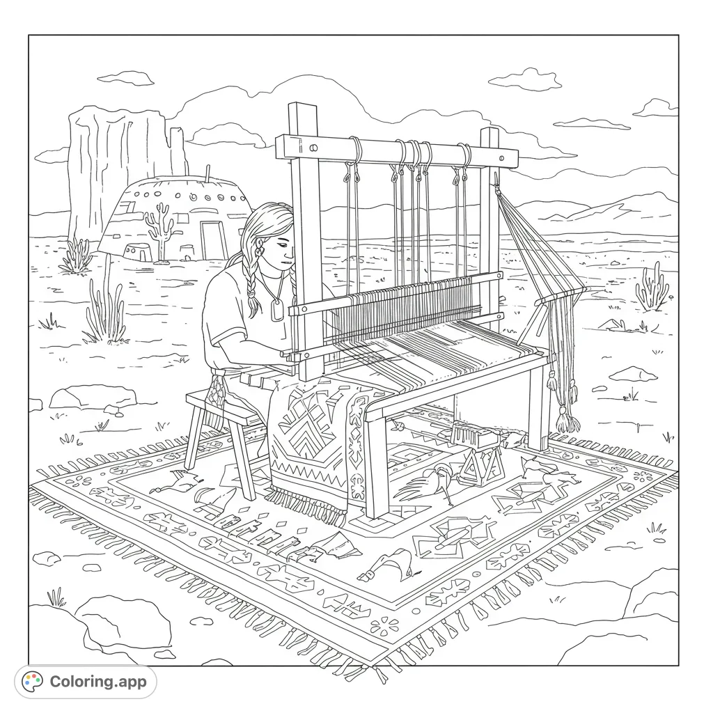 loom coloring page