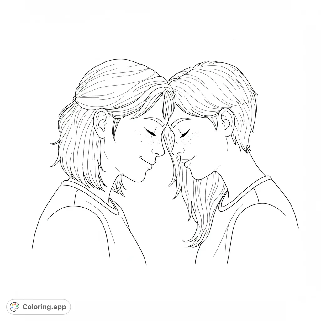 Gentle Forehead Touch - Coloring.app