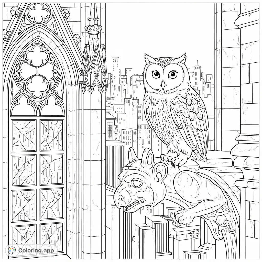 gargoyle coloring book