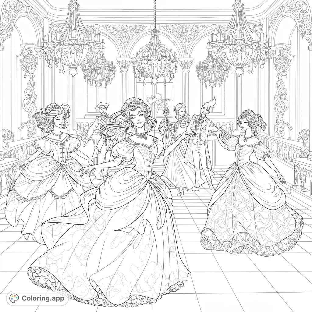 Grand Ballroom Dance - Coloring.app