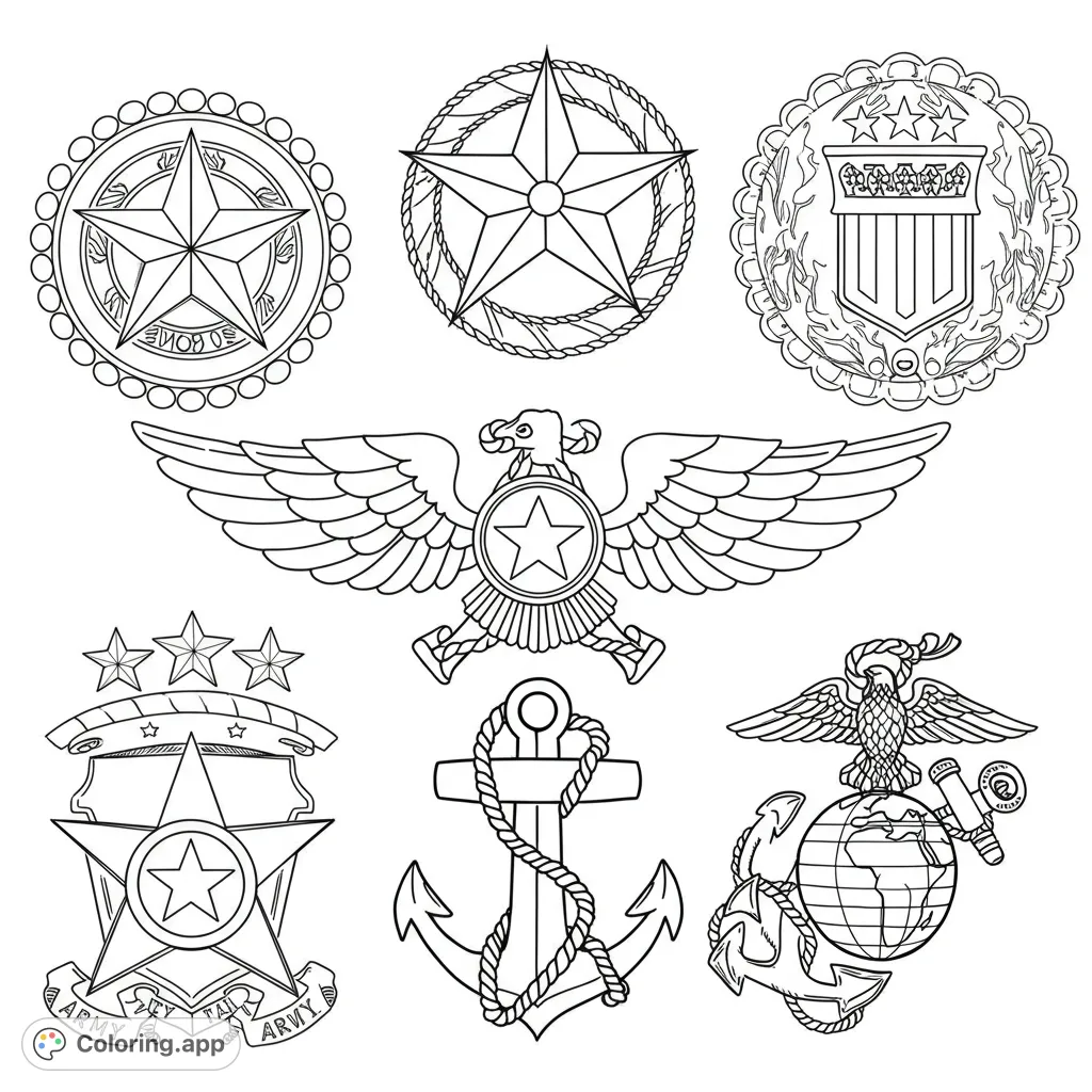 army emblem coloring page