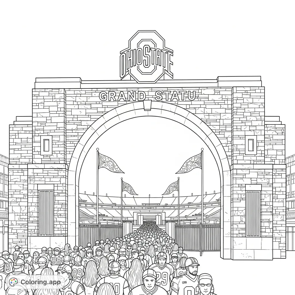 ohio state football coloring book