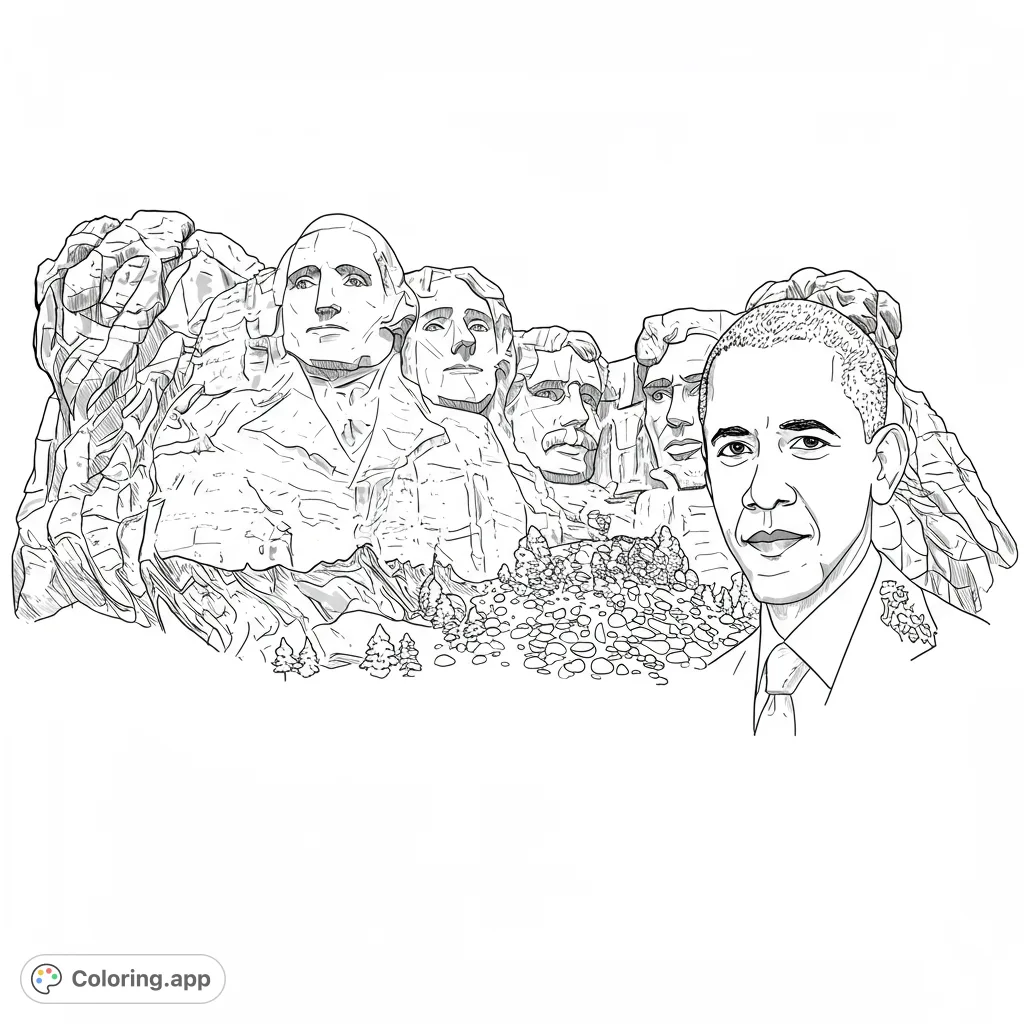 free obama coloring pages