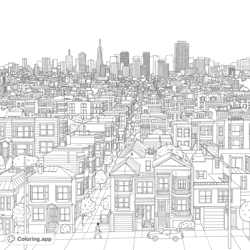 cityscape coloring pages printable