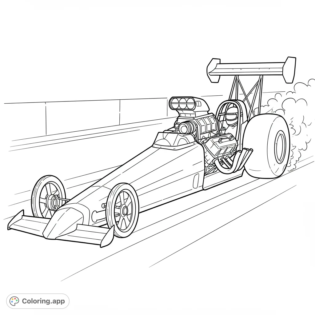 speedway coloring pages