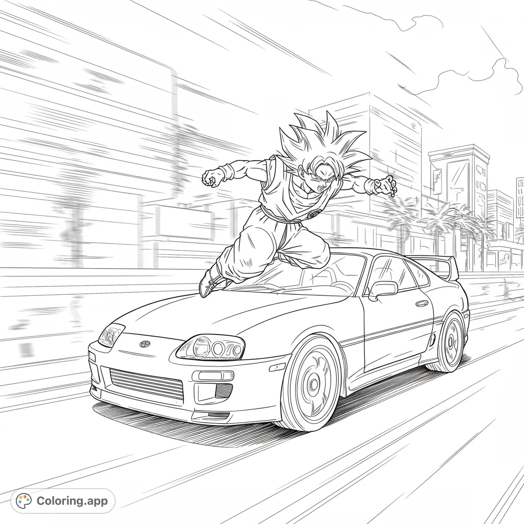Super Saiyan Speedster City - Coloring.app