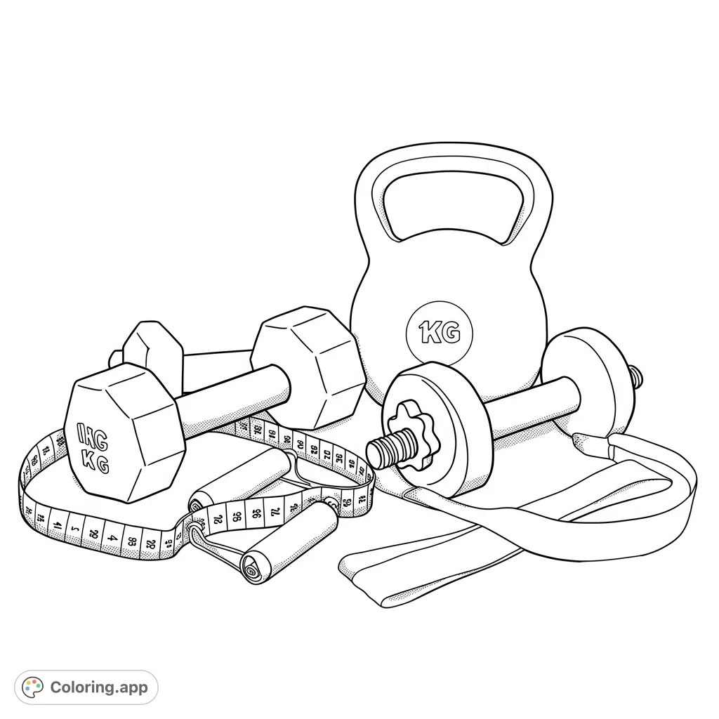 weights coloring pages