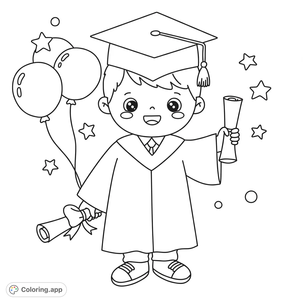Preschool Graduation: Coloring Fun! - Coloring.app