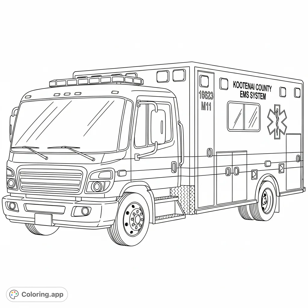 police and fire coloring pages