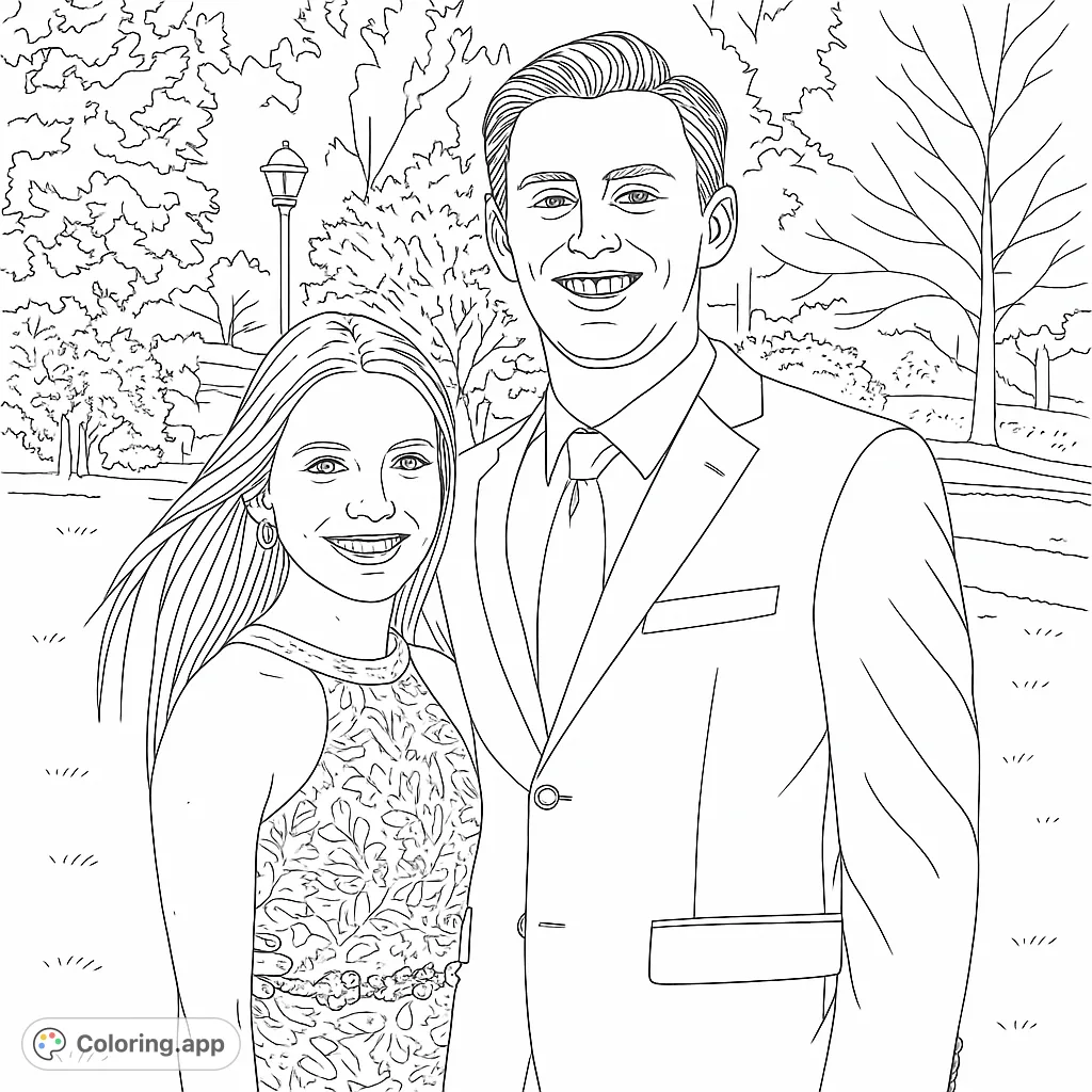 Prom Night Portrait - Coloring.app
