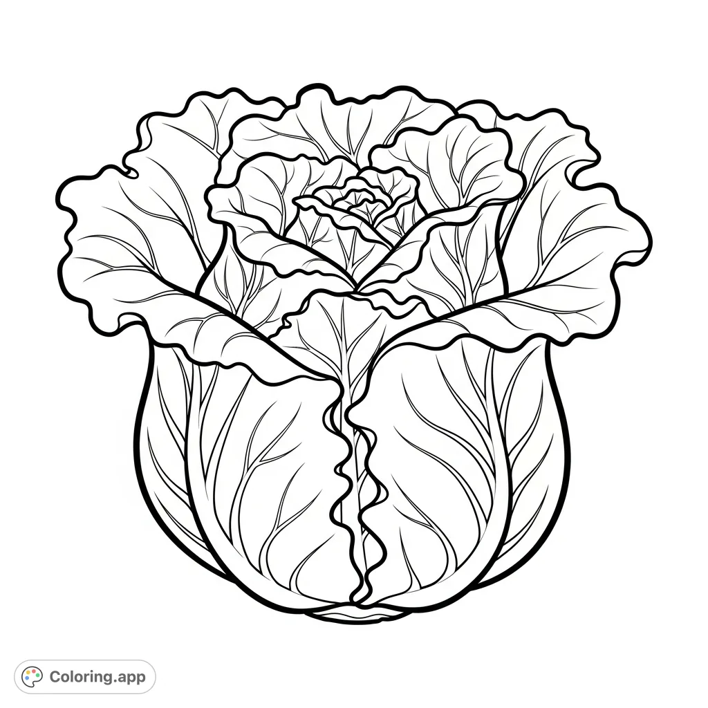 Crisp Lettuce Head - Coloring.app