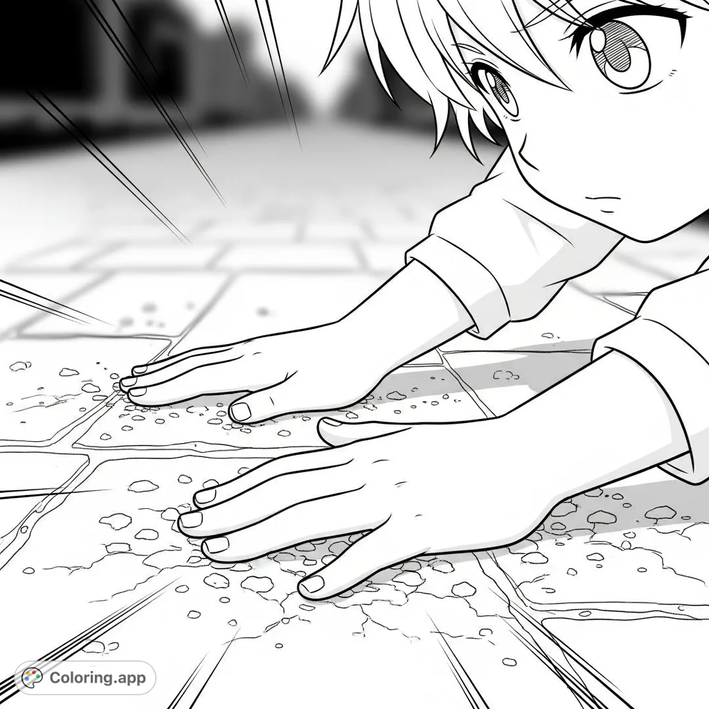 Delicate Hands, Rough Pavement - Coloring.app