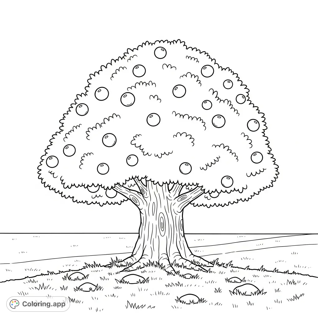 Generous Orchard Tree - Coloring.app