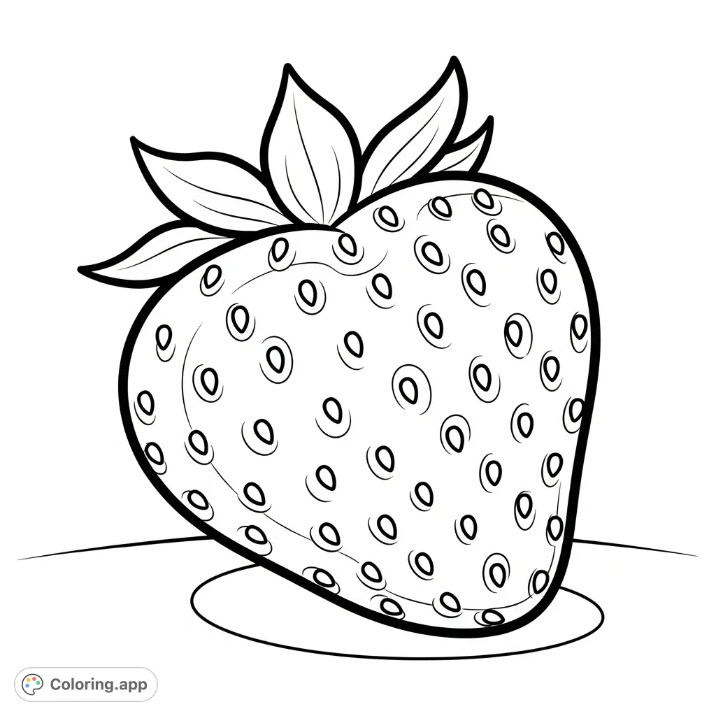 Heart-Shaped Strawberry Harvest - Coloring.app