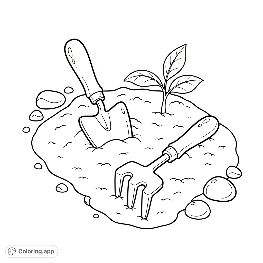 Little Garden Tools - Coloring.app
