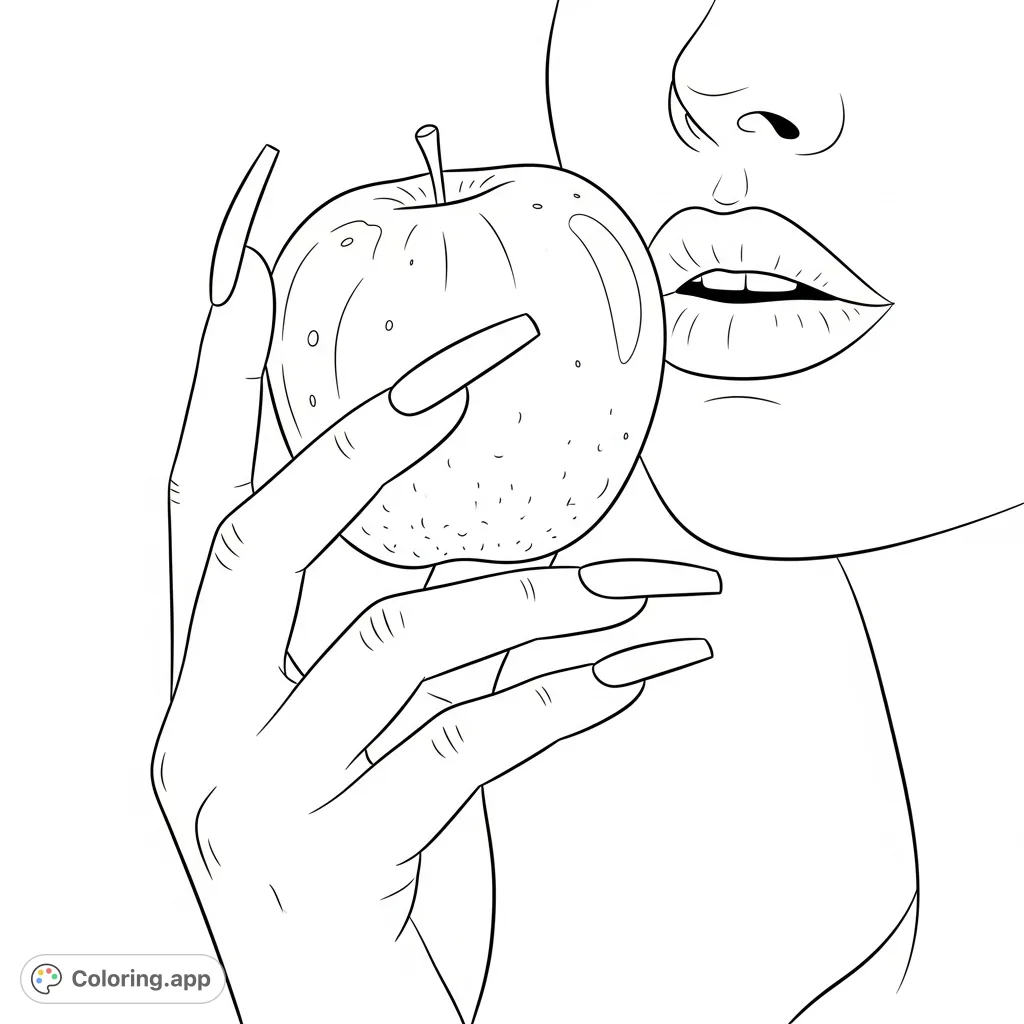 hand coloring page with nails