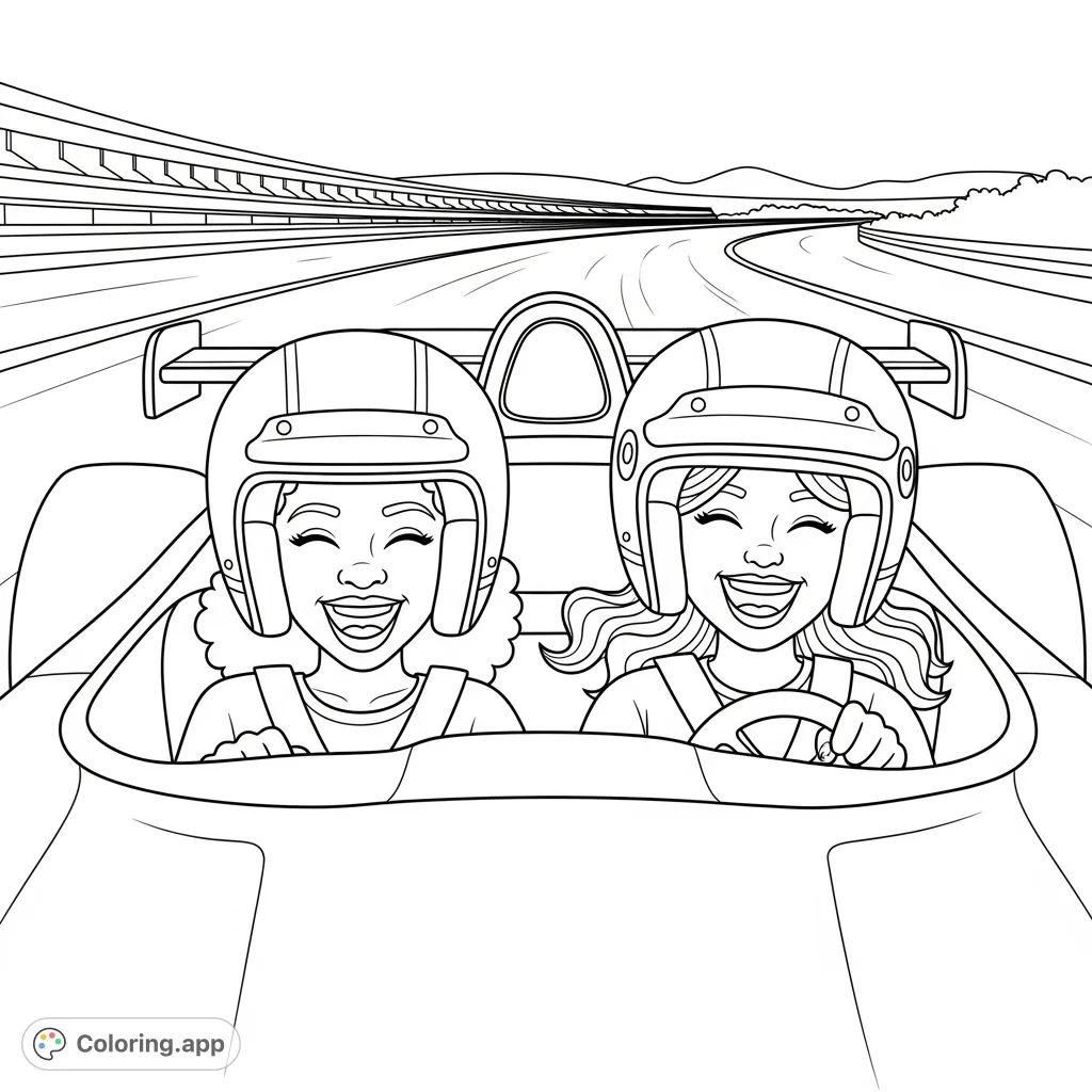 race car driver coloring pages