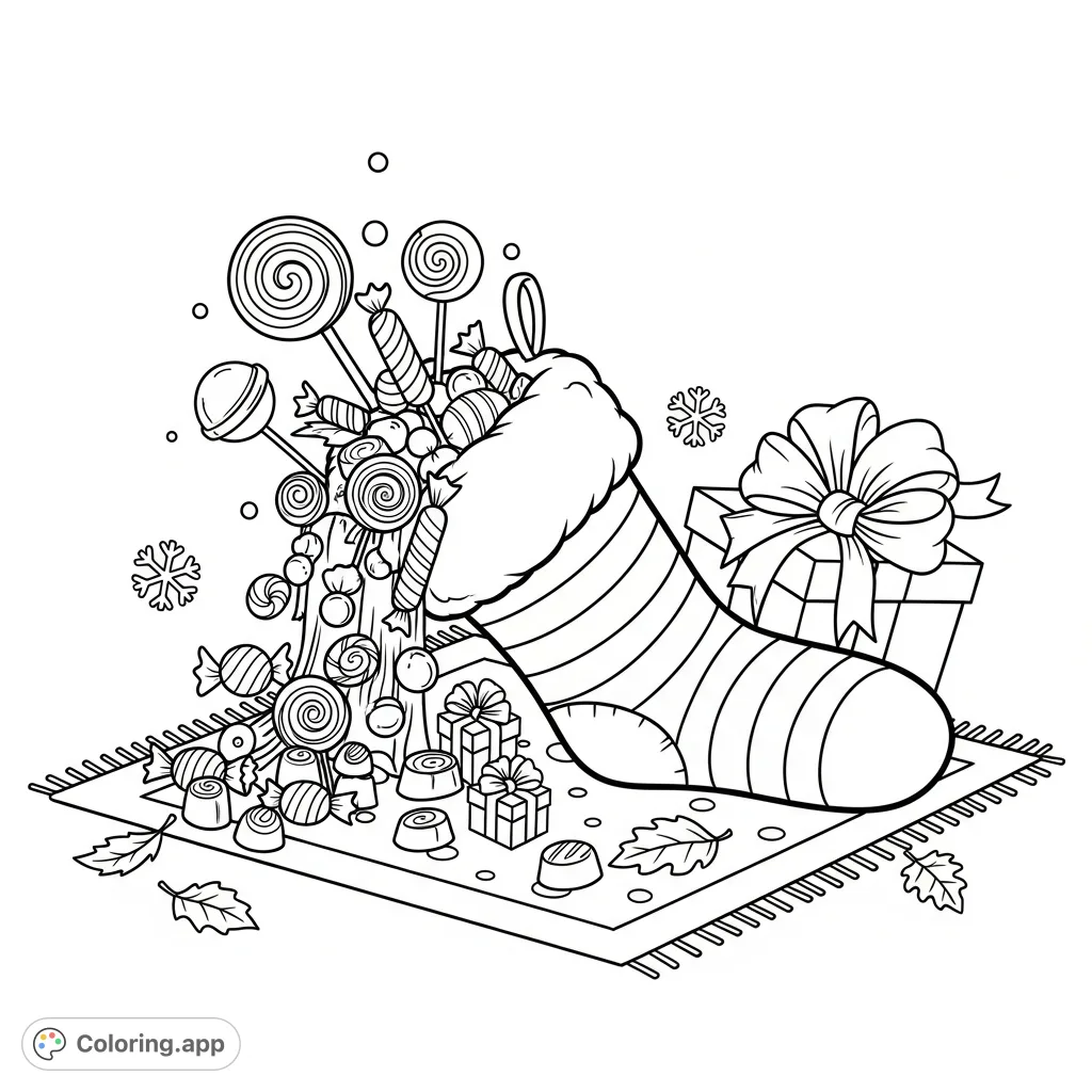 stockings coloring pages printable